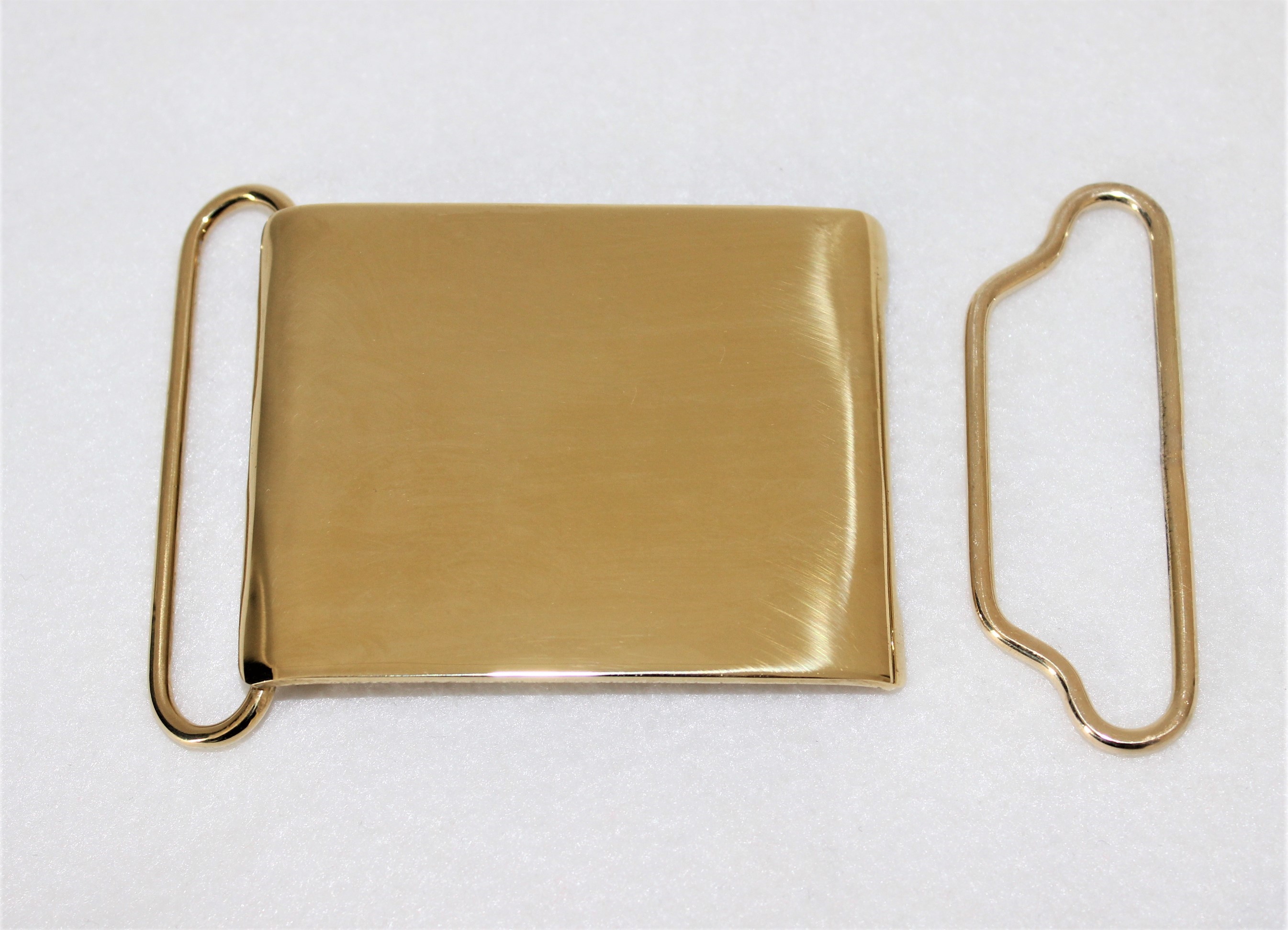 Brass finish, Plain Plate Buckle, 57mm Width (2 1/4") - The Marching ...
