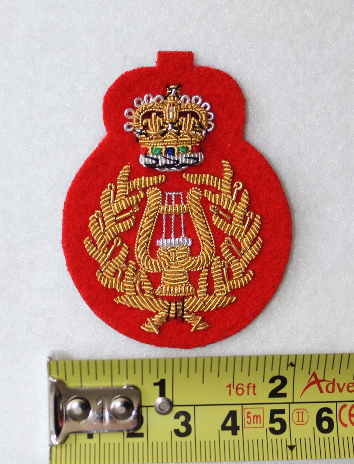 Royal Marine Bandmasters' Gold on Red 'Mess Dress' Badge - The Marching ...