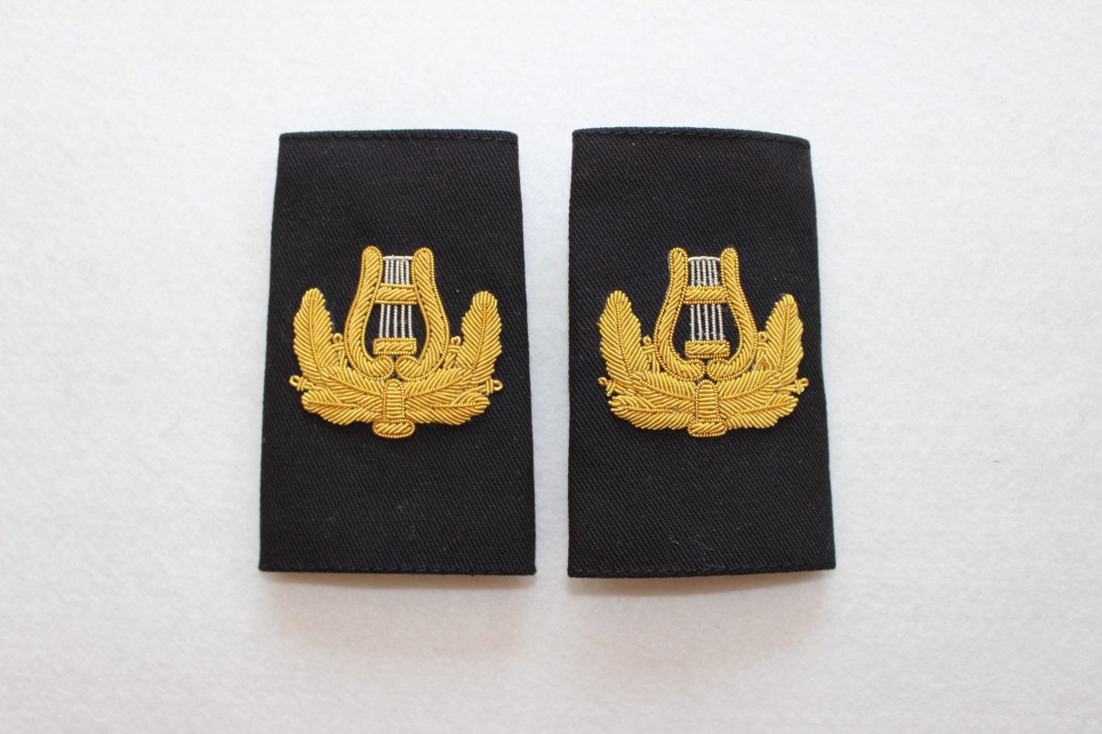 Musicians Rank Slides, Gold on Black (Pair) - The Marching Band Shop