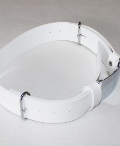 White Gloss PVC Parade Belt with Tongue & Loop, 45mm (1 3/4") Width ...