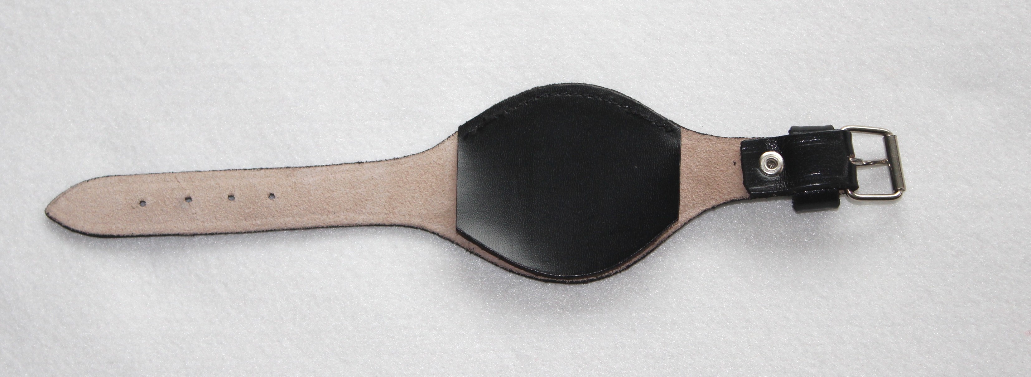 Tan Leather Wrist Strap with Chrome Buckle for Rank/Appointment Badges ...