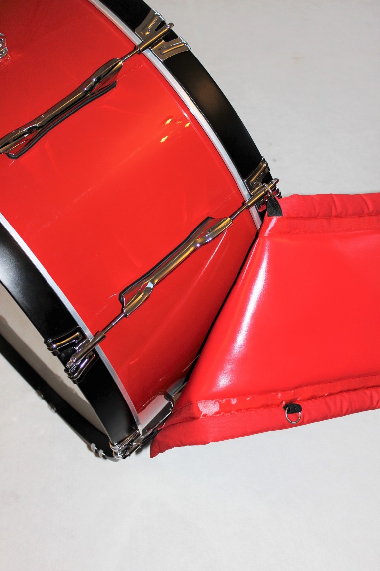 TMBS Red Padded Drum Rectangle to fit 12" Width Bass Drums - The ...