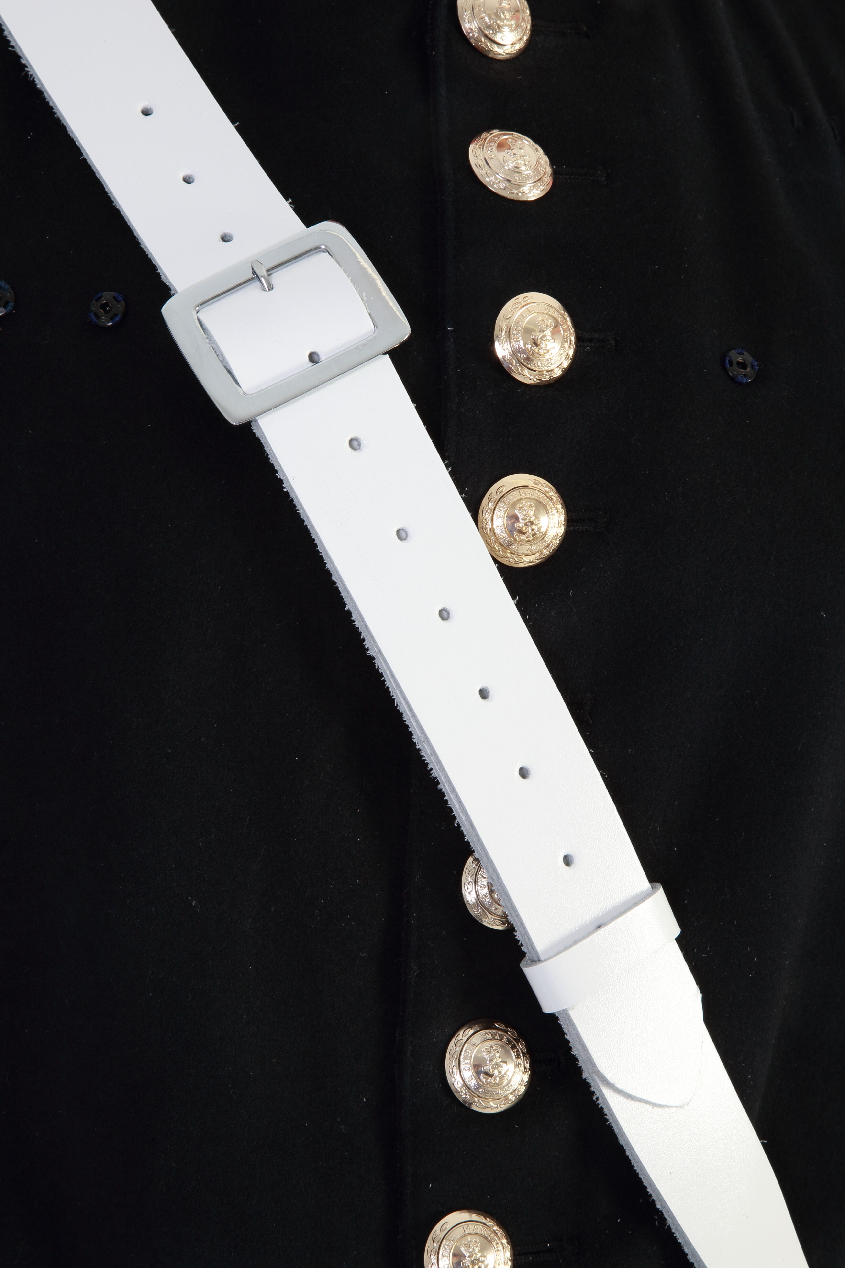 New design White Leather Flag Carrier/Bell Lyre Sling - The Marching ...