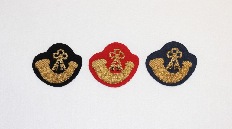 Large Hand Embroidered Bugle Badges - The Marching Band Shop