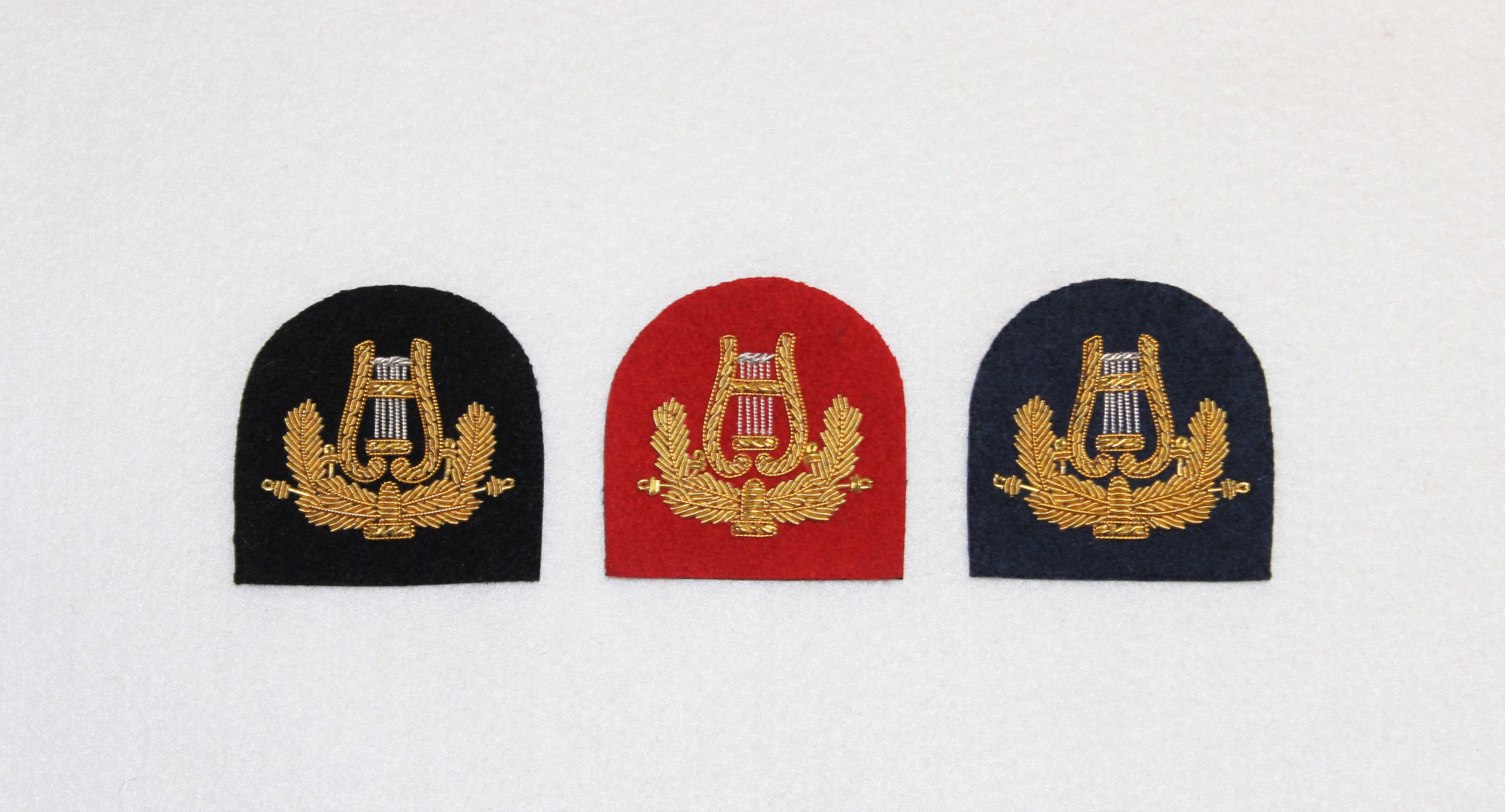 Small Hand Embroidered Musician Badges - The Marching Band Shop