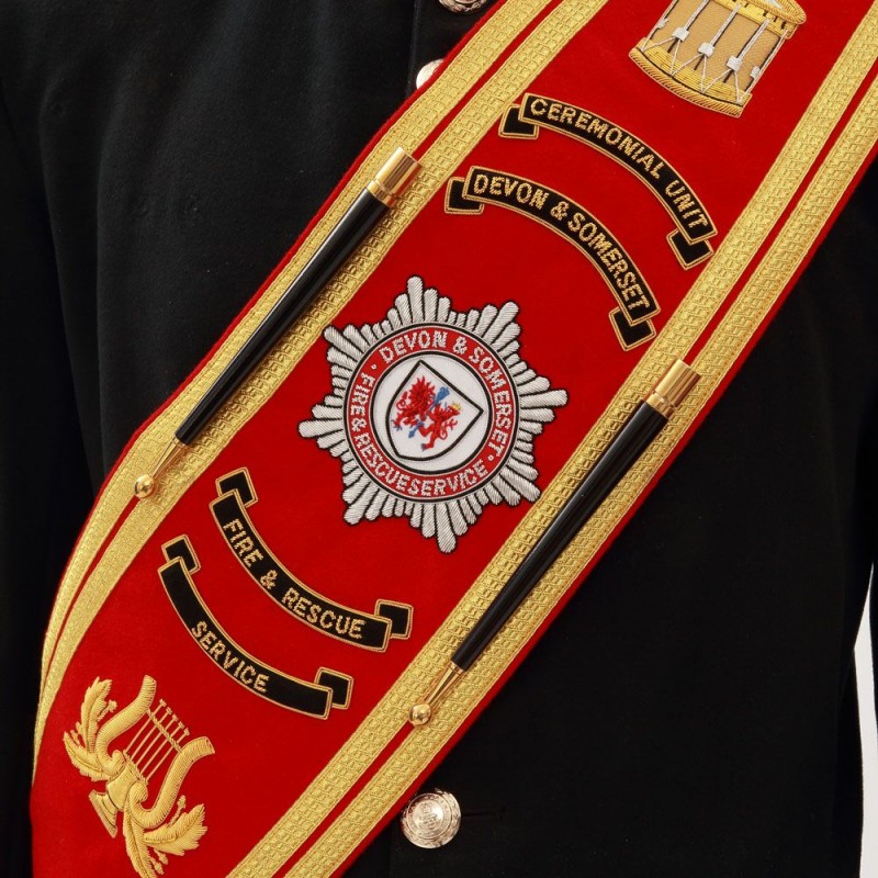 Drum Majors Sash Drum Sticks (pair), Gold and Black finish - The ...