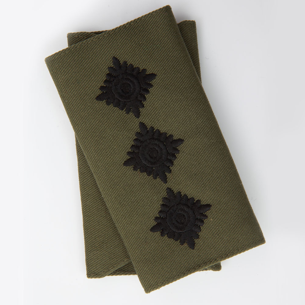 Royal Marine Officers Black on Green Rank Slides (Pair) - The Marching ...