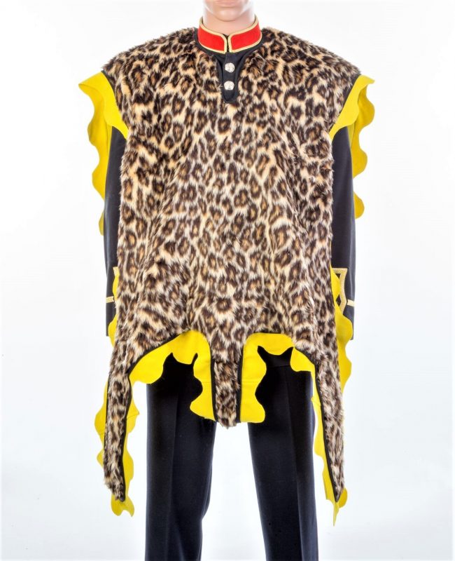 Full Imitation Leopard Print Bass Drummers Apron with Yellow Felt ...