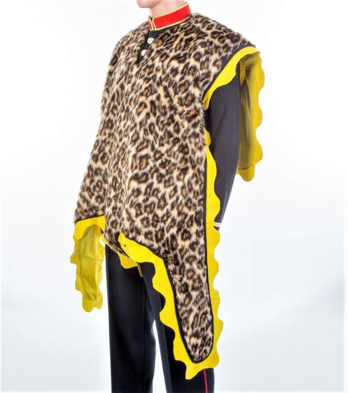 Full Imitation Leopard Print Bass Drummers Apron with Yellow Felt ...