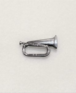 Large Bugle Lapel Badge, Chrome finish (27mm x 15mm) - The Marching ...