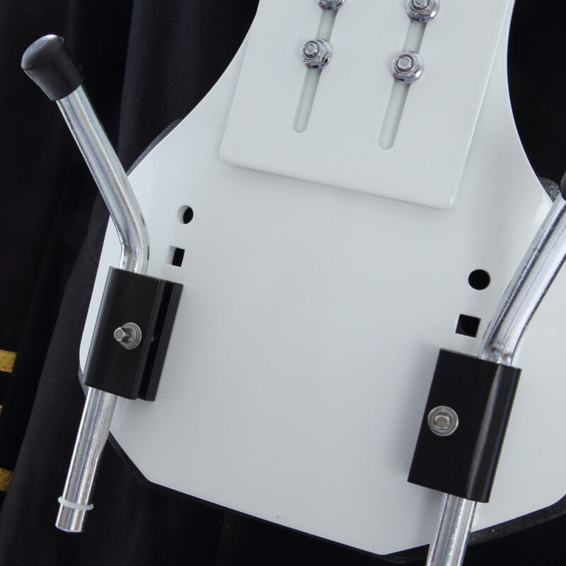 TMBS White Vest style Marching Bass Drum Carrier - The Marching Band Shop