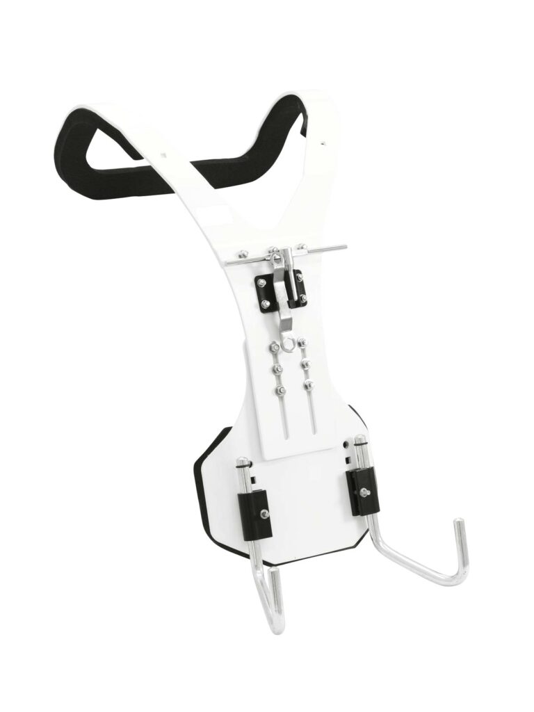 TMBS White Vest style Marching Snare Drum Carrier - The Marching Band Shop