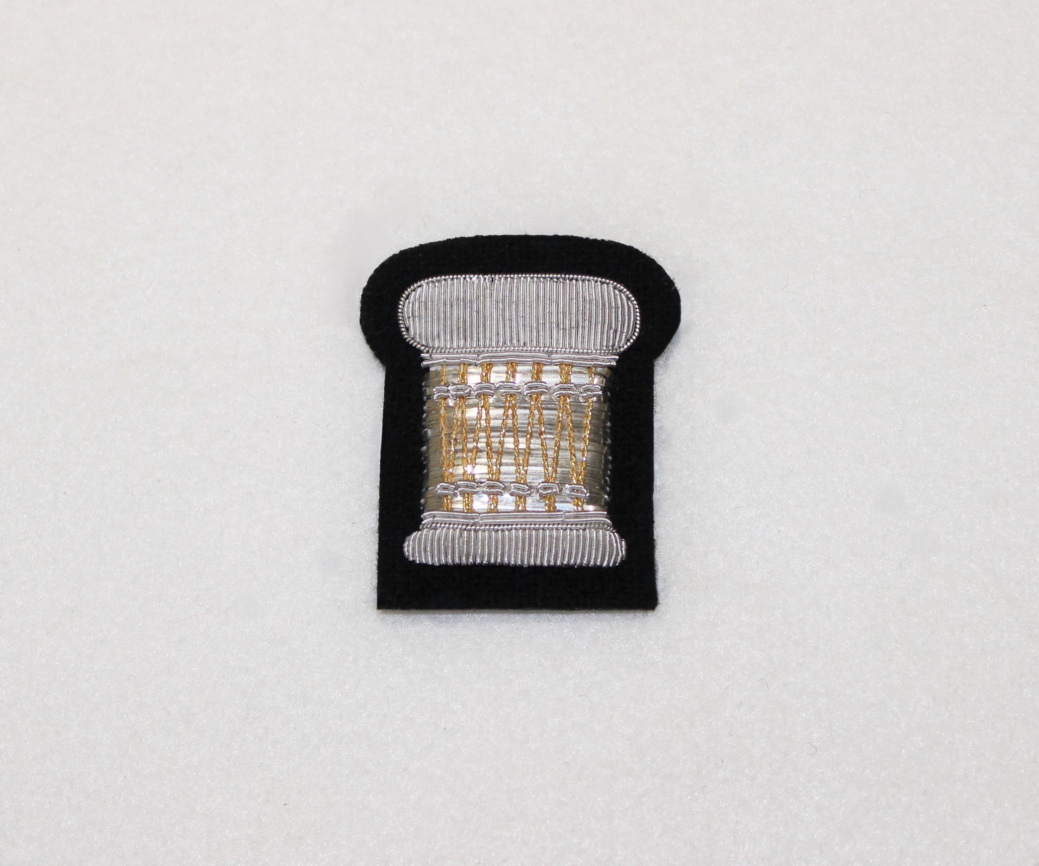 Silver on Black, Drum Badge - The Marching Band Shop