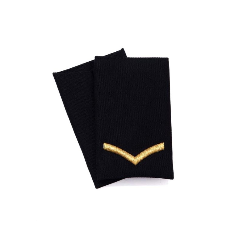 Lance Corporals Gold on Black Rank Slides (Pair) - The Marching Band Shop